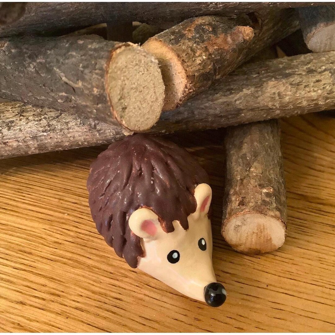 Ceramic Hedgehog, Tiny Indoor Hedgehog Makes an Great Gift for Hedgehog ...