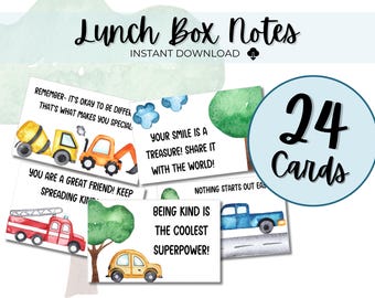 Printable Lunch Box Cards for Kids | Lunch Box Notes for Girls | Kids ...