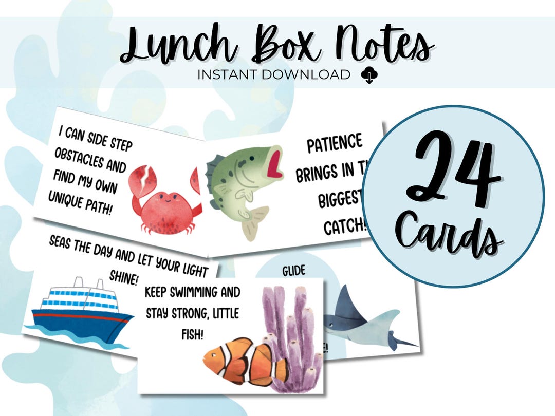 Printable Lunch Box Cards for Boys | Lunch Box Notes for Kids | Kids ...