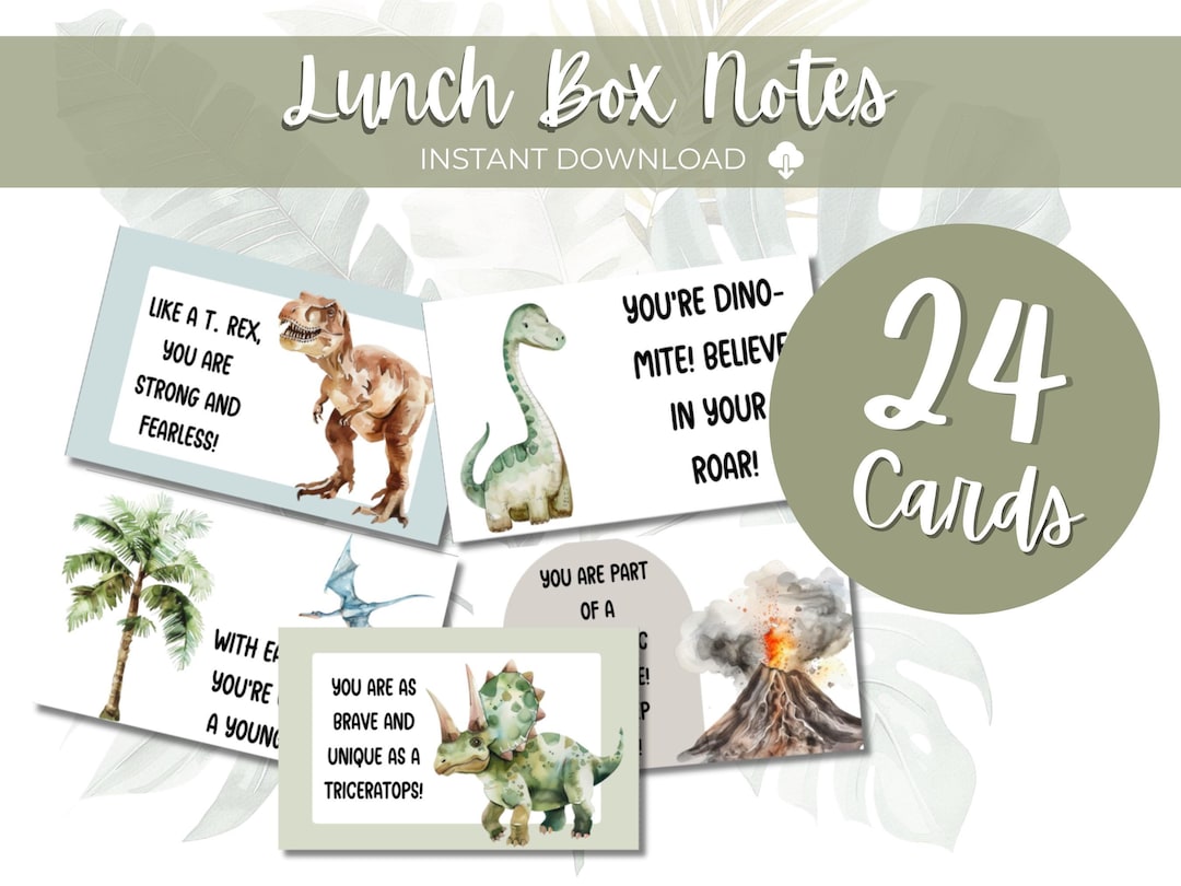 Printable Lunch Box Cards for Kids | Lunch Box Notes for Boys | Kids ...