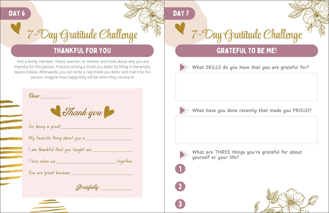The 7-day Gratitude Challenge | Interactive PDF E-booklet | Daily ...