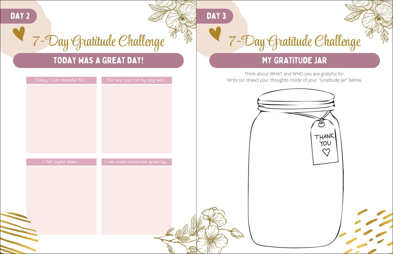 The 7-day Gratitude Challenge | Interactive PDF E-booklet | Daily ...