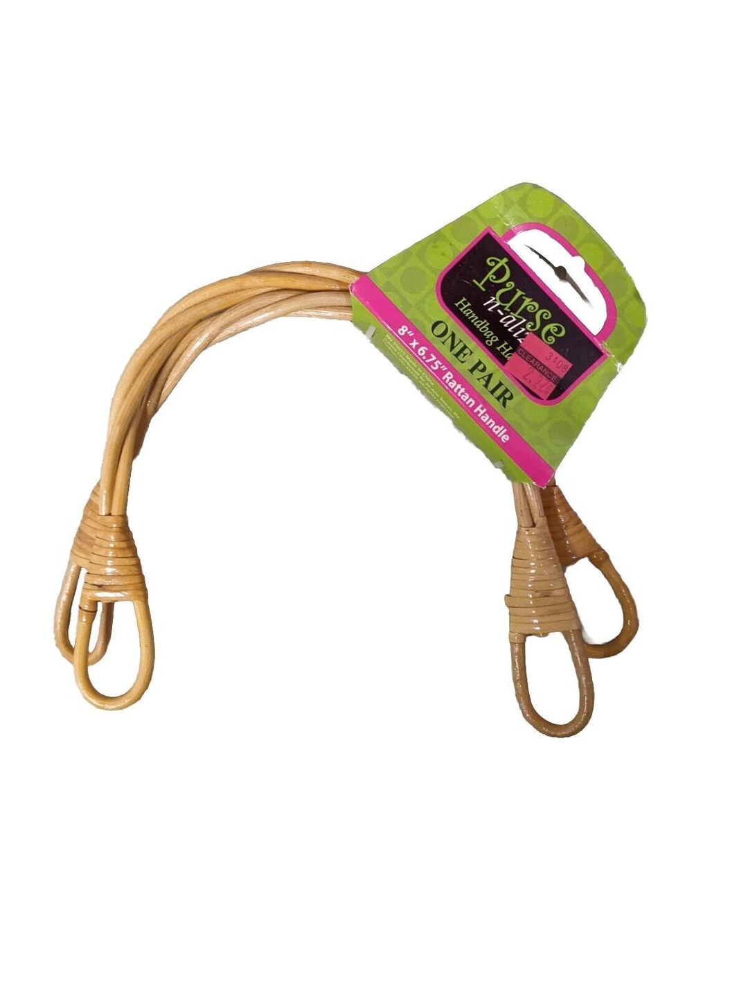 Vintage Rattan Natural Handles Replacementor New Craft Purse 2 Handles ...