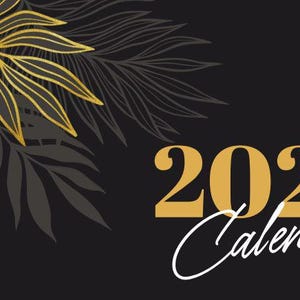Upgrade Your Space With a Sophisticated 2025 Calendar in Elegant Black ...