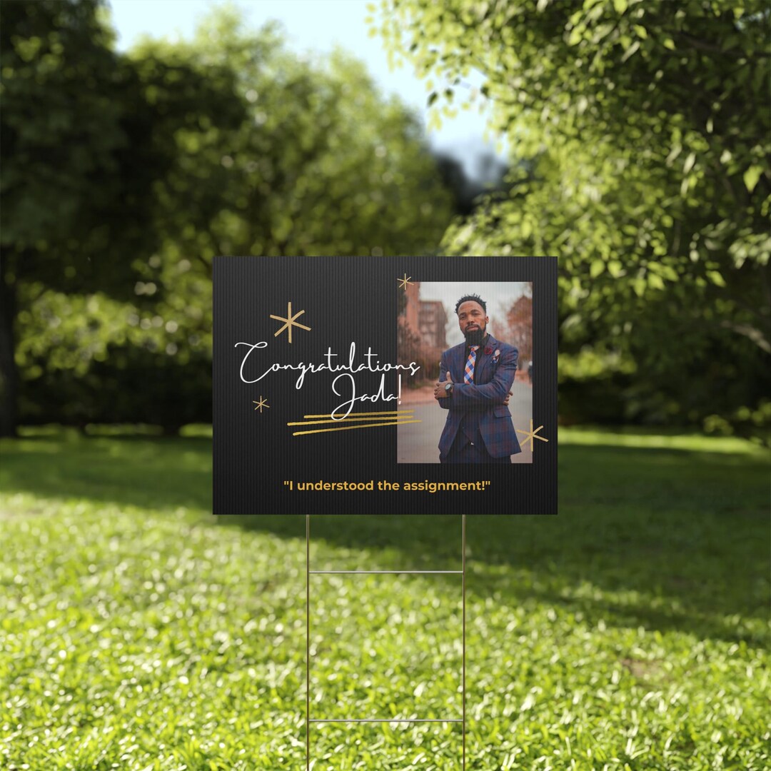 Custom Graduation Yard Sign: Personalized Congrats, Outdoor Party Decor ...