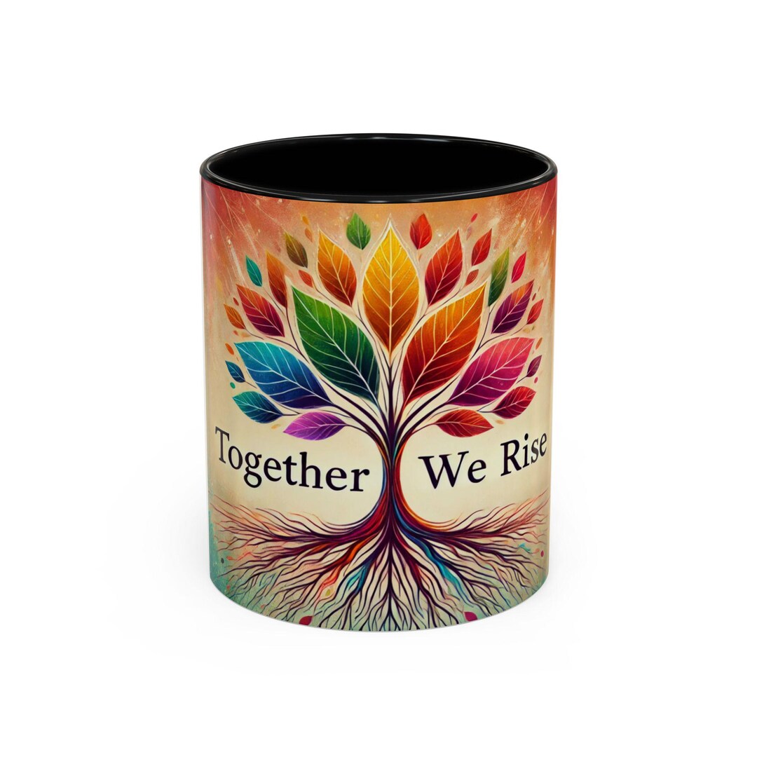 Mug, Diversity and Inclusion Design, Tree Multicultural Coffee Cup ...