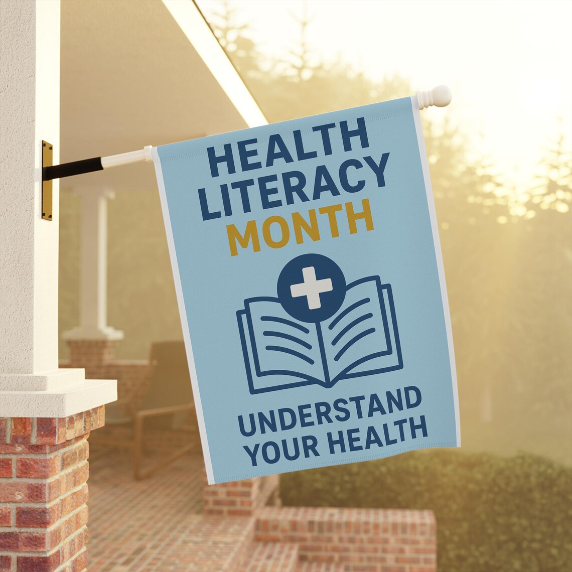 Health Literacy Month Garden Banner: Double-sided Awareness Flag - Etsy