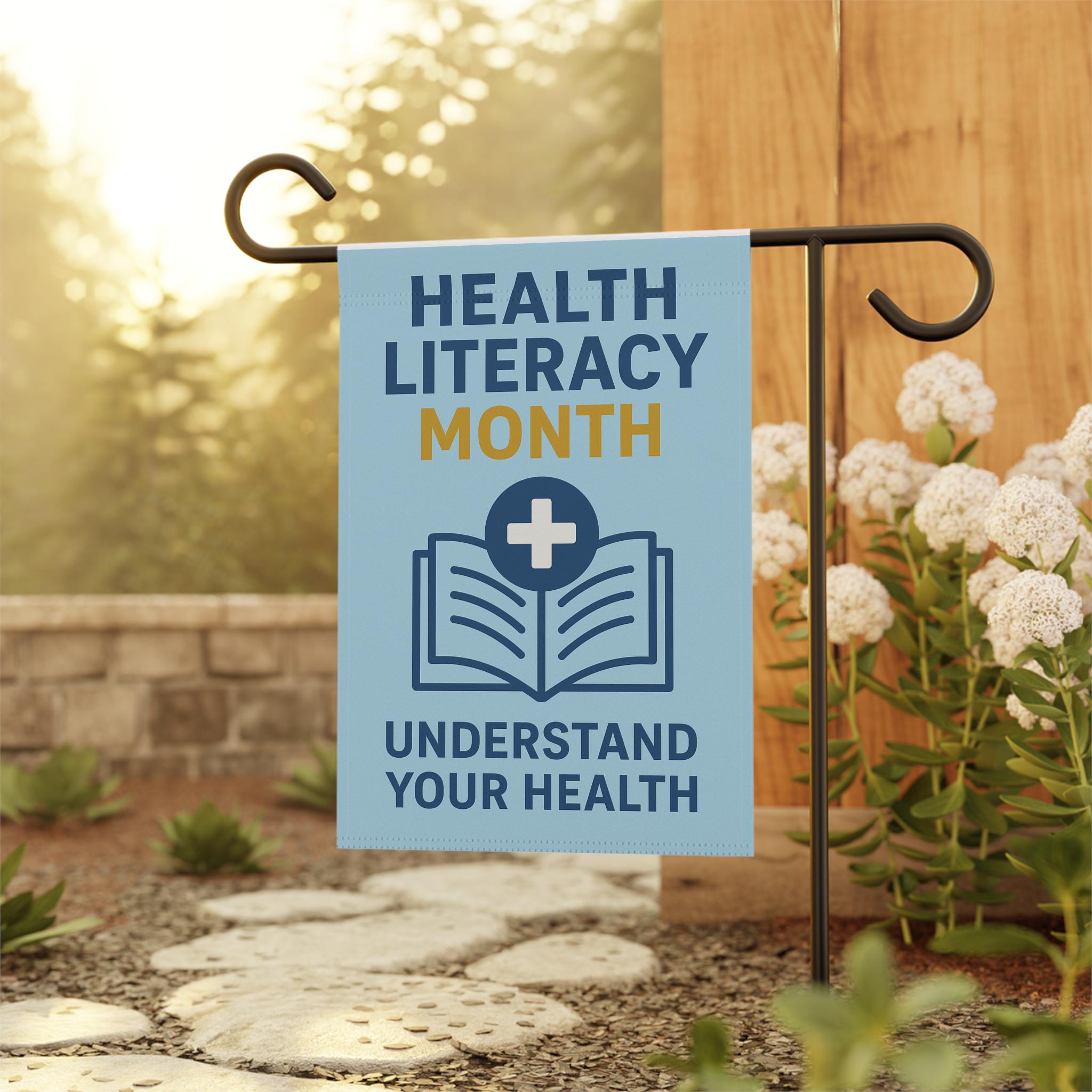 Health Literacy Month Garden Banner: Double-sided Awareness Flag - Etsy