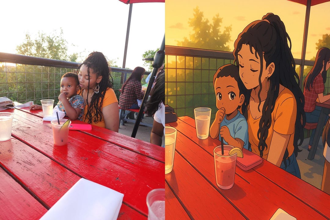 Custom Anime Style Portrait – Side-by-side With Original Photo ...