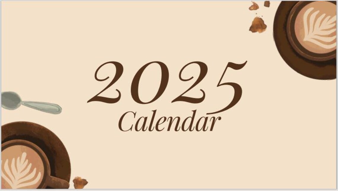 2025 Beige and Brown Calendar Boho Style – Monthly Notes & Events ...