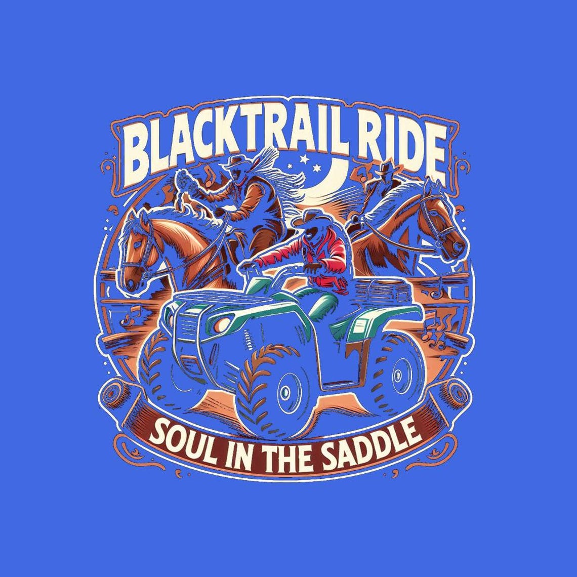Afrocentric Cowboy ATV Art: Black Trail Riders PNG (digital Download ...
