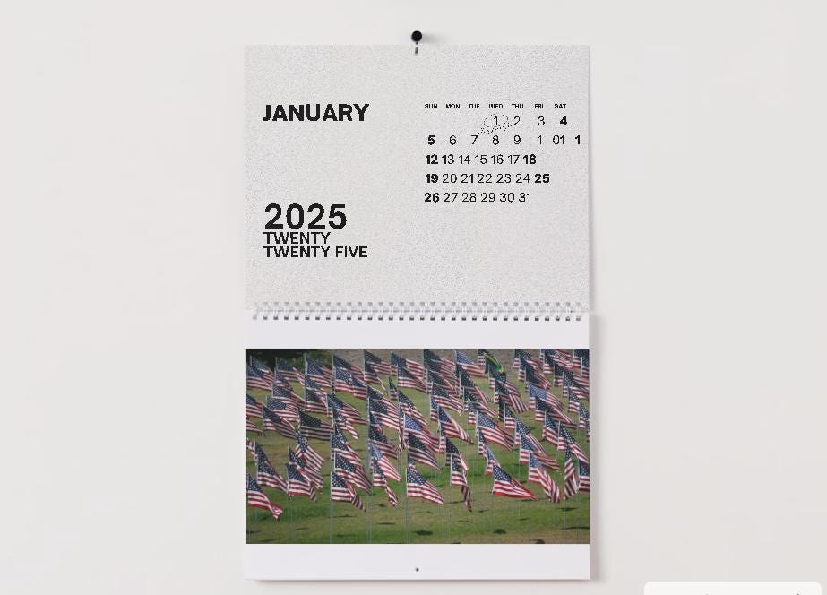 Flag of Freedom Calendar 2025: A Year of American Pride - Etsy