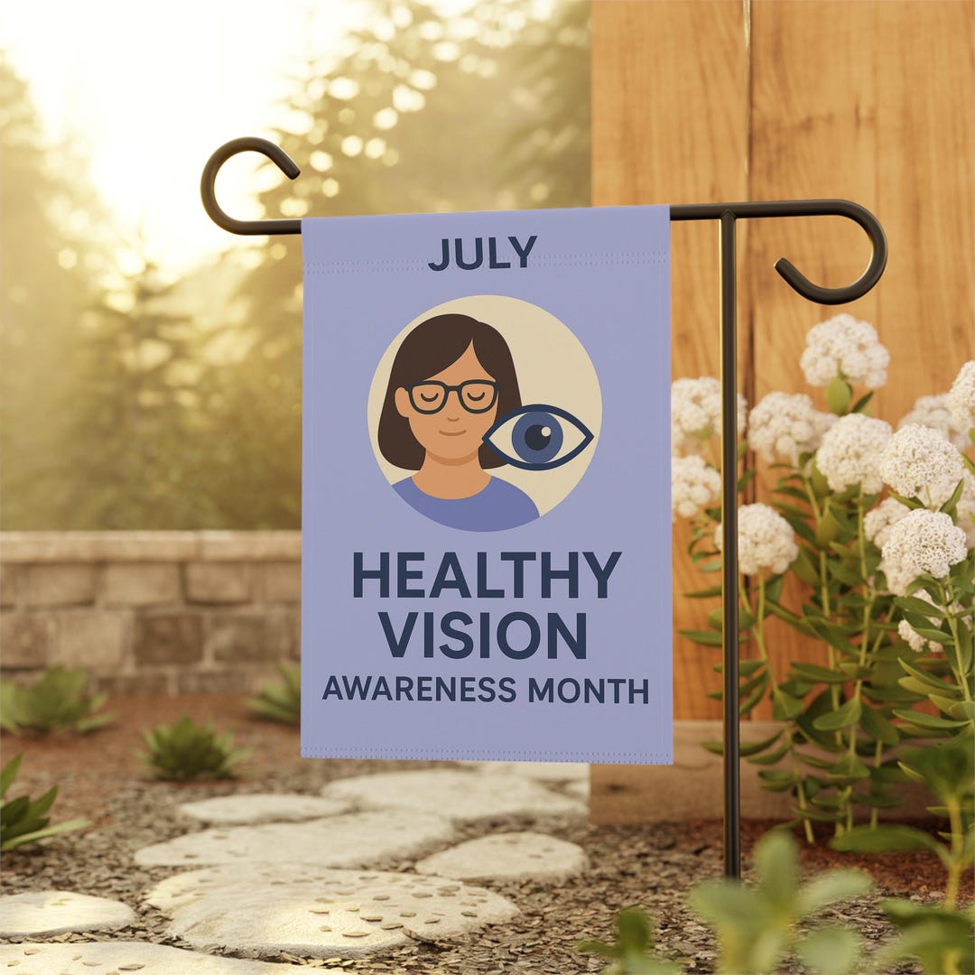 Healthy Vision Awareness Month Garden Banner, Outdoor Decor, Home and ...