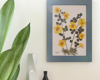 Handmade Pressed Flower Frame – Natural Home Decoration – Botanical Art ...