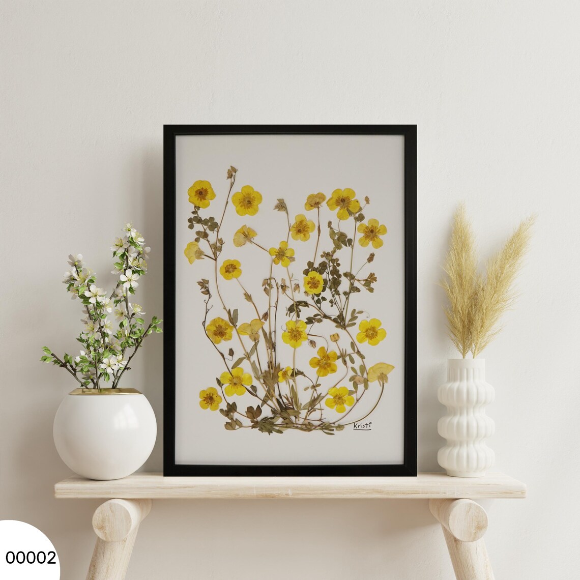Handmade Pressed Flower Frame – Natural Home Decoration – Botanical Art ...