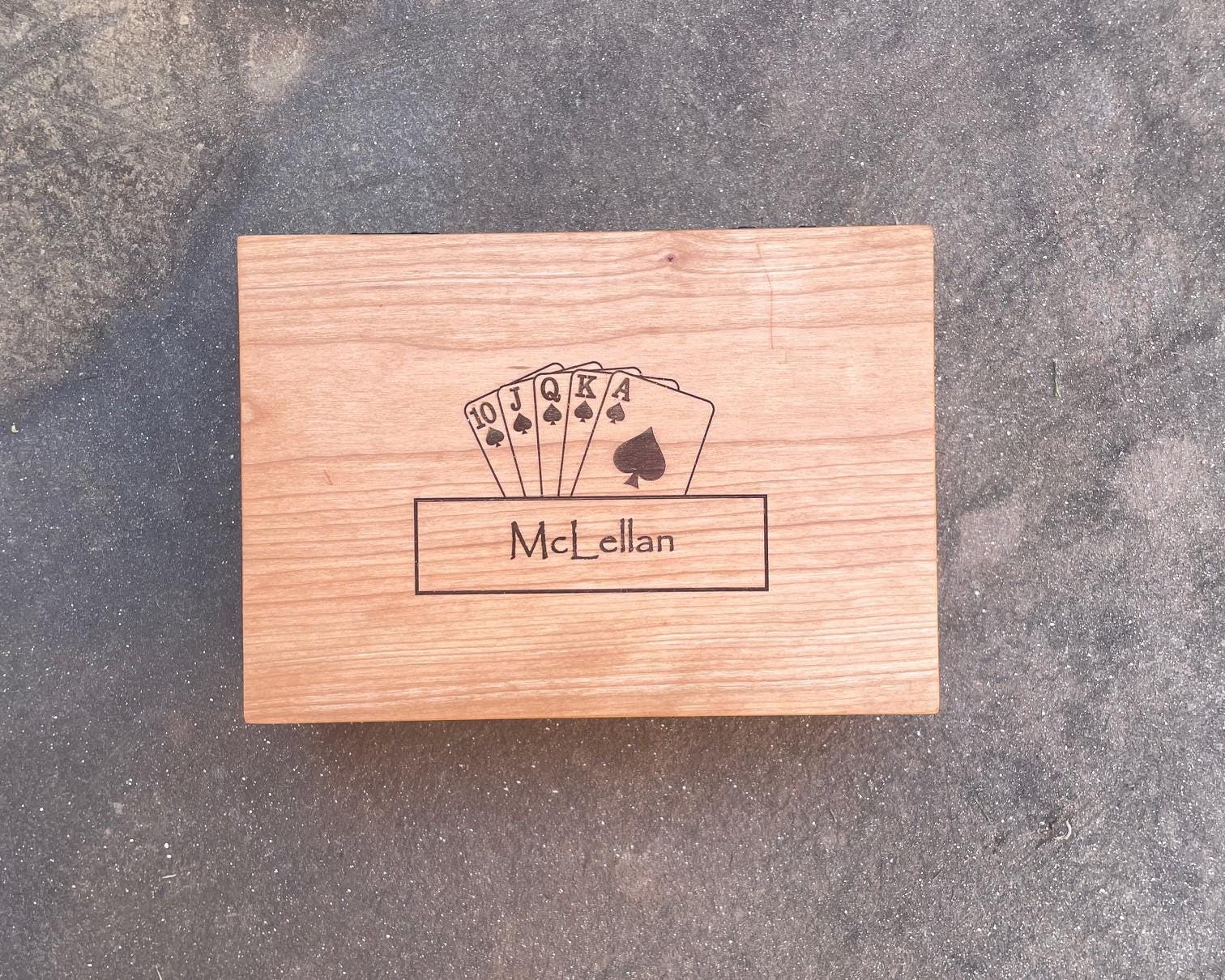 Personalized Card Game Storage Box - CUSTOMIZABLE - Terrific Wedding ...