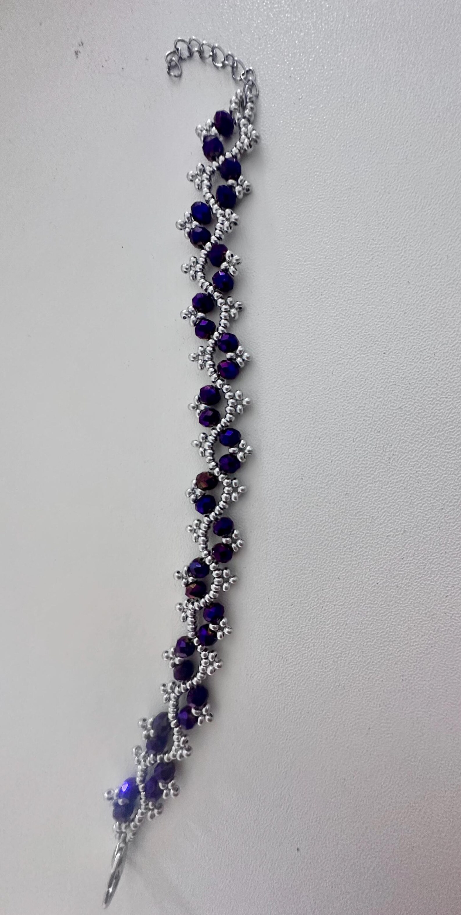 Handmade Beaded Bracelet: Elegant Floral Boho Jewelry - Green, Blue ...