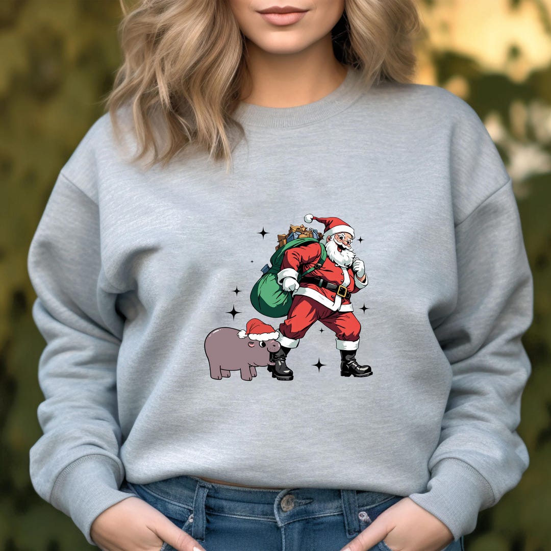 Moo Deng Png, Christmas Moo Deng Png, Baby Pygmy Hippo Moo Deng ...