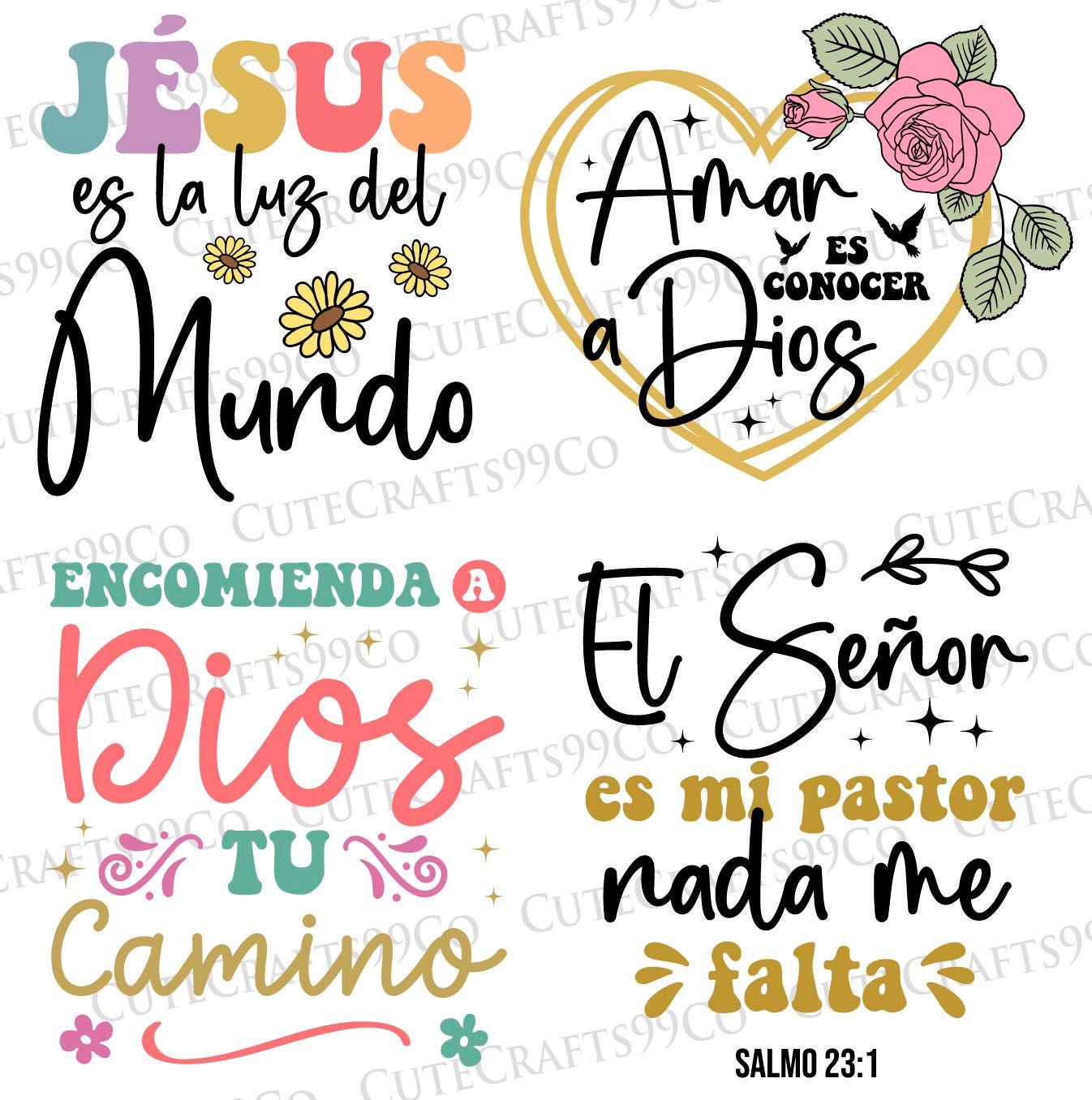 Frases Religiosas Svg Png Bundle, Frases biblicas Svg, Fe Mueve ...