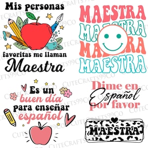 Bundle Spanish Teacher Svg Png, Maestra Svg, Profesora Svg, Spanish Svg ...