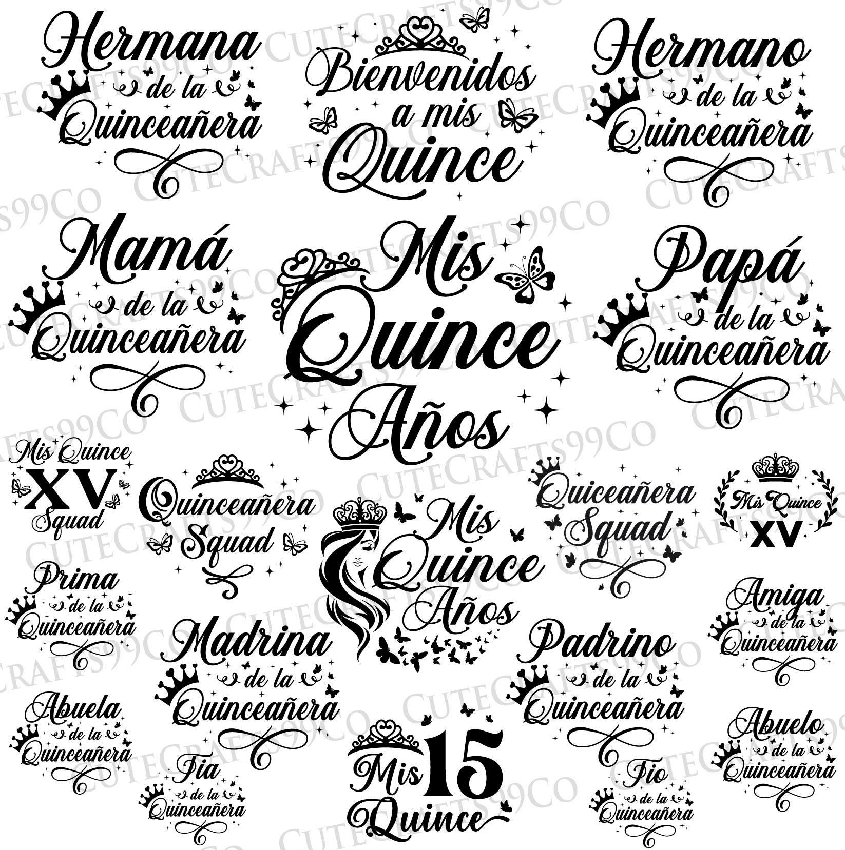 Mis Quince Svg Png Bundle, Mis Quince Squad Svg, Mis Quince Años ...