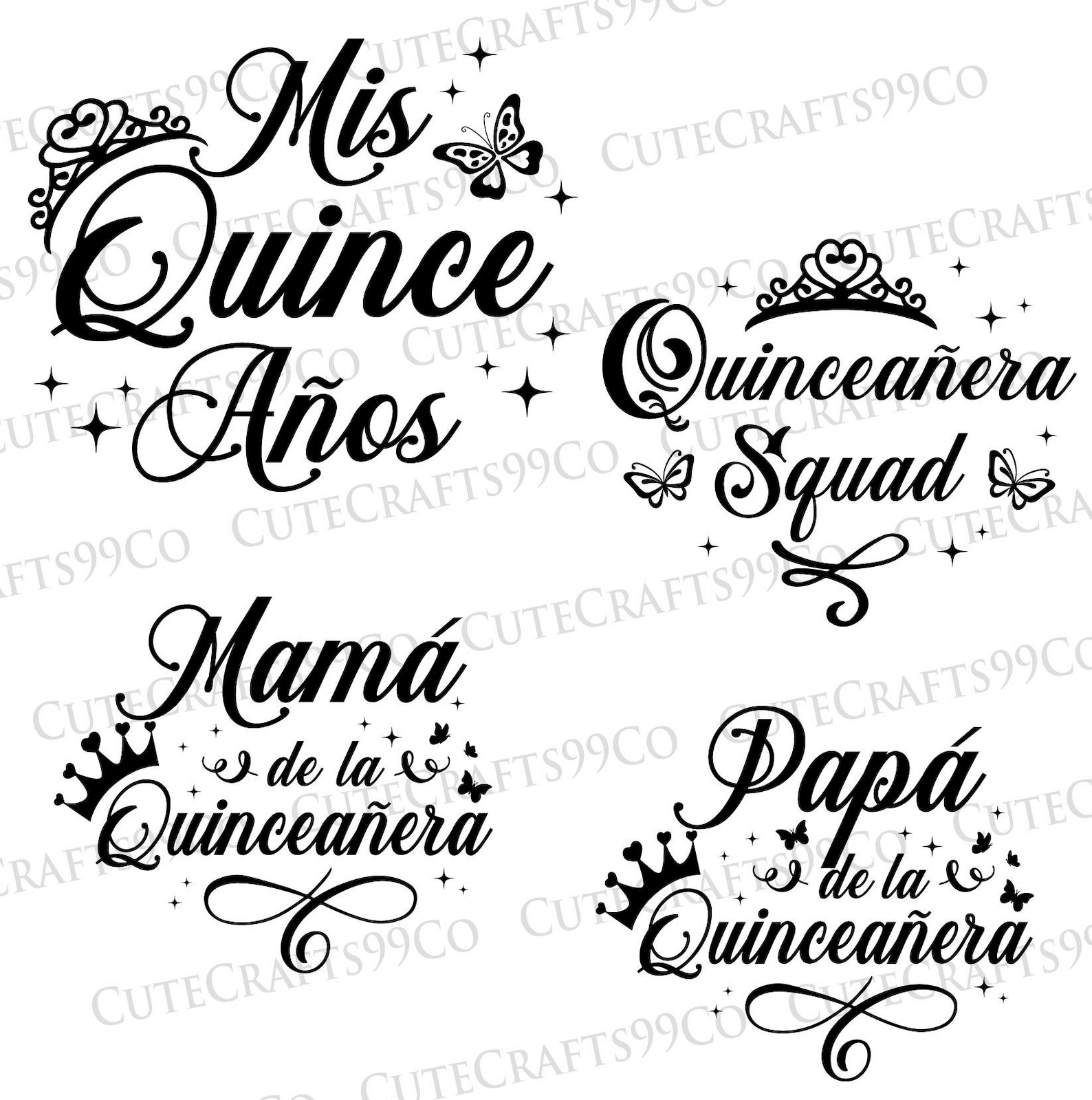 Mis Quince Svg Png Bundle, Mis Quince Squad Svg, Mis Quince Años ...