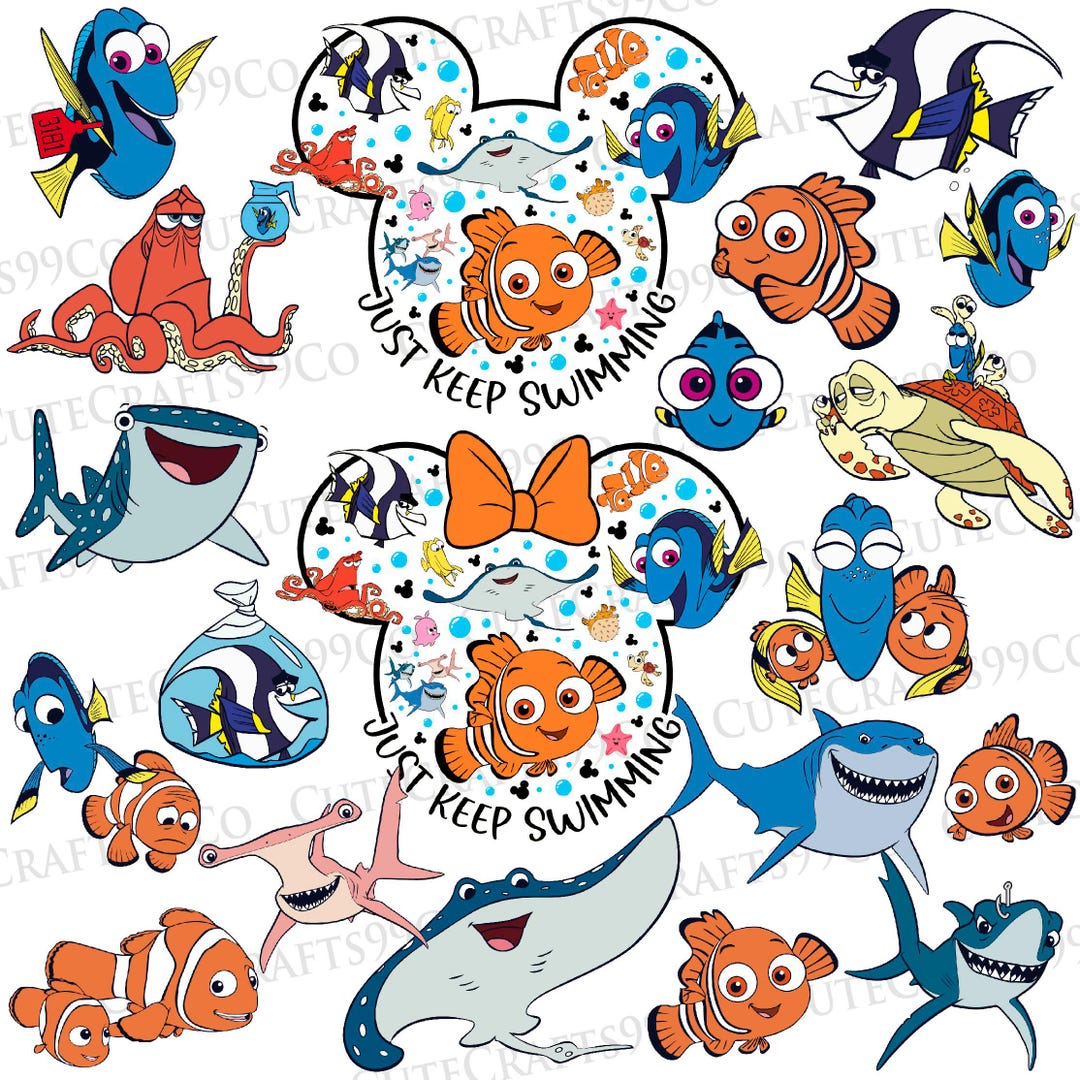 Clownfish Sea Head Design PNG Bundle, Head Friends Png, Magical Kingdom ...