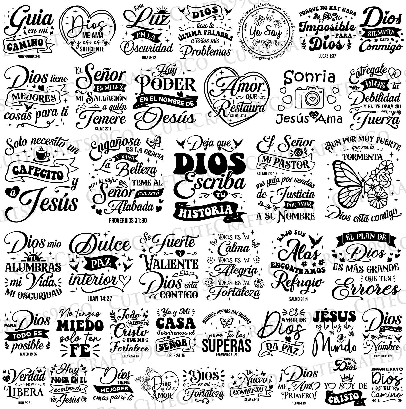 Frases Religiosas Svg Png Bundle, Dios es Amor Svg, Frases Cristianas ...
