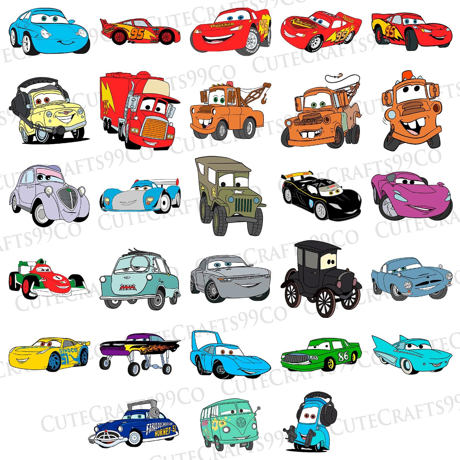 Bundle Cars Head Design PNG, Cars Friend Squad Png, Mouse Head Friends ...