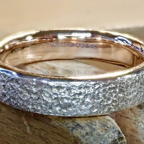 Texture Wedding Ring - Etsy UK