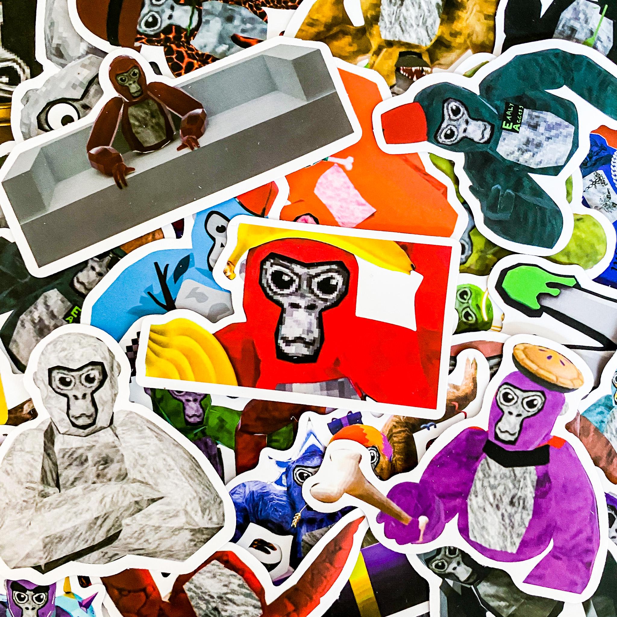 50 Random Gorilla Meme Stickers, Funny Gorilla Stickers, Waterproof Art ...