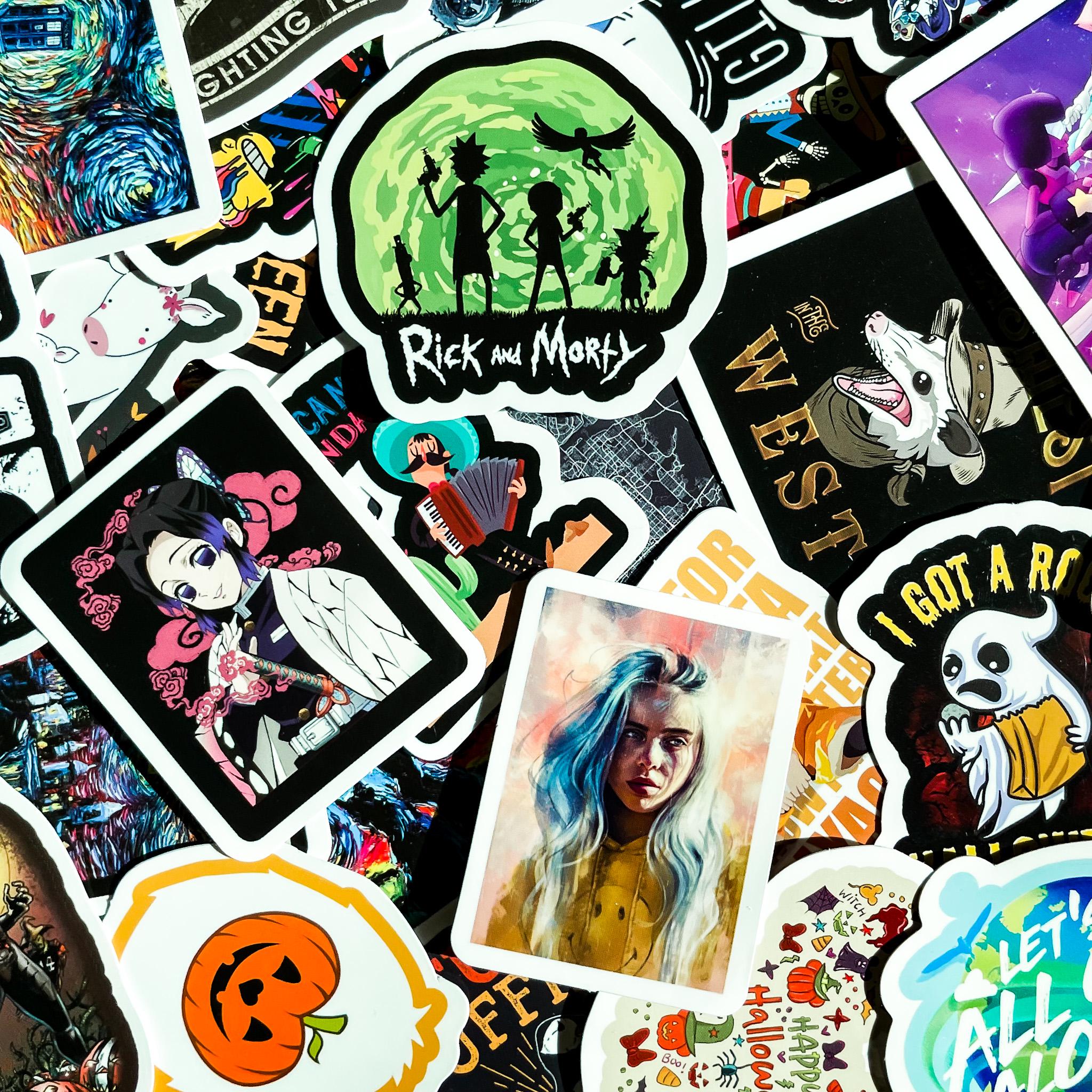 50 Random Vintage Cartoon Stickers, Retro Stickers, Waterproof Stickers ...