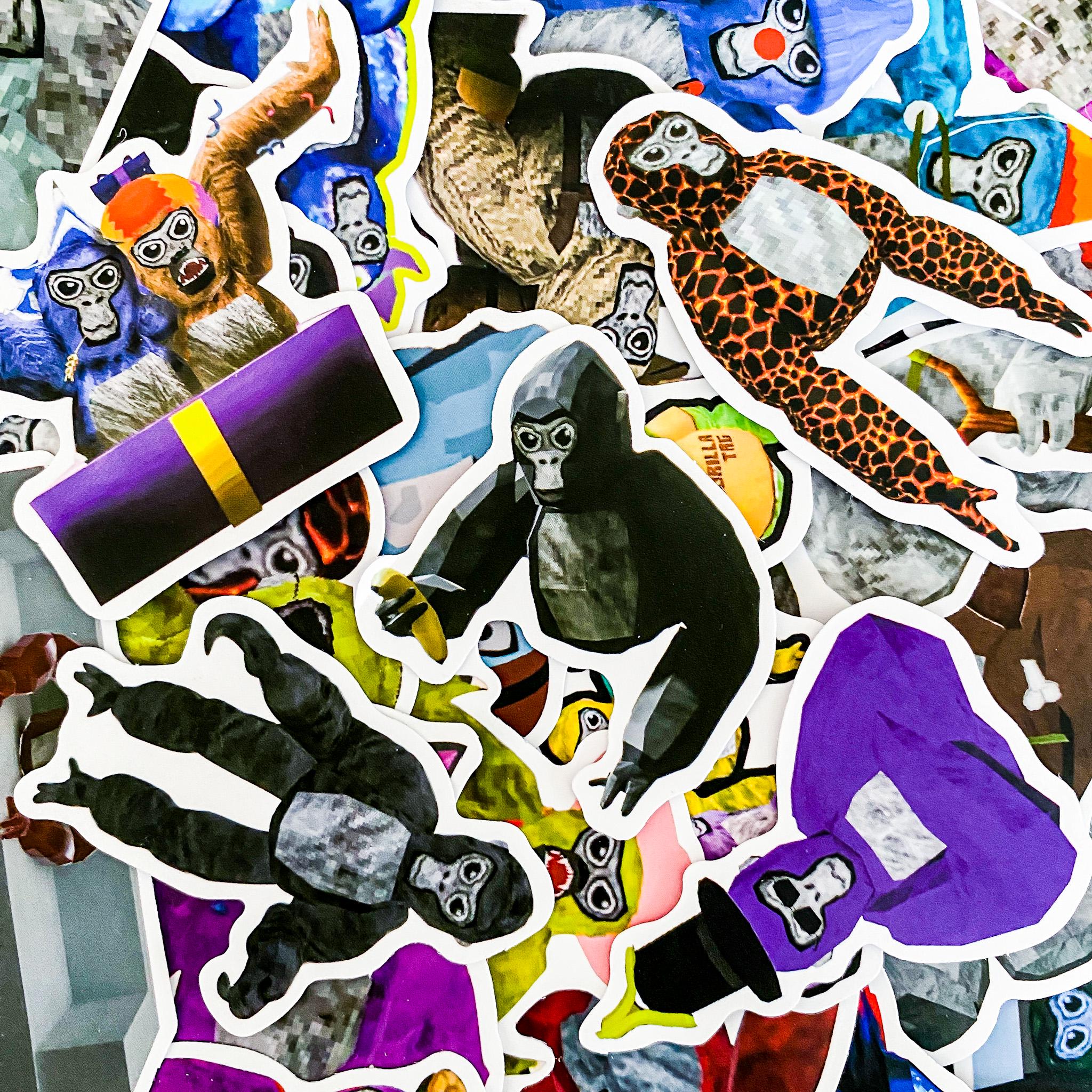50 Random Gorilla Meme Stickers, Funny Gorilla Stickers, Waterproof Art ...