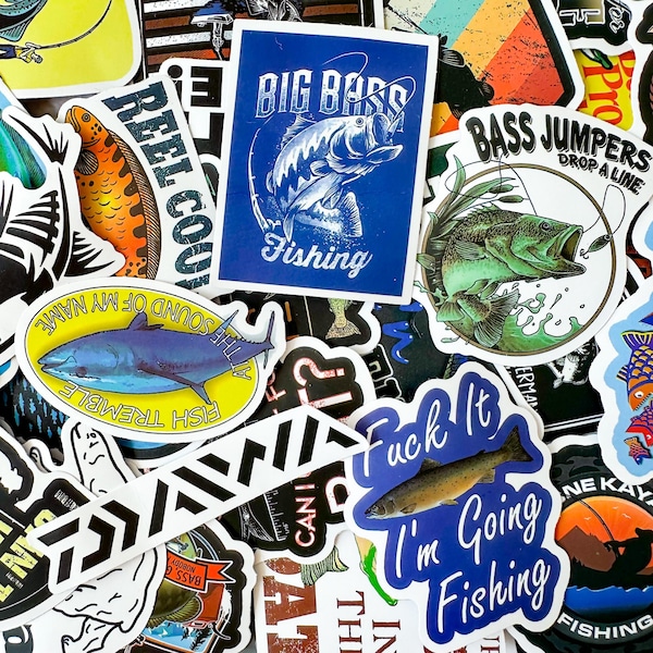 Mens Fishing Sticker Pack - Etsy