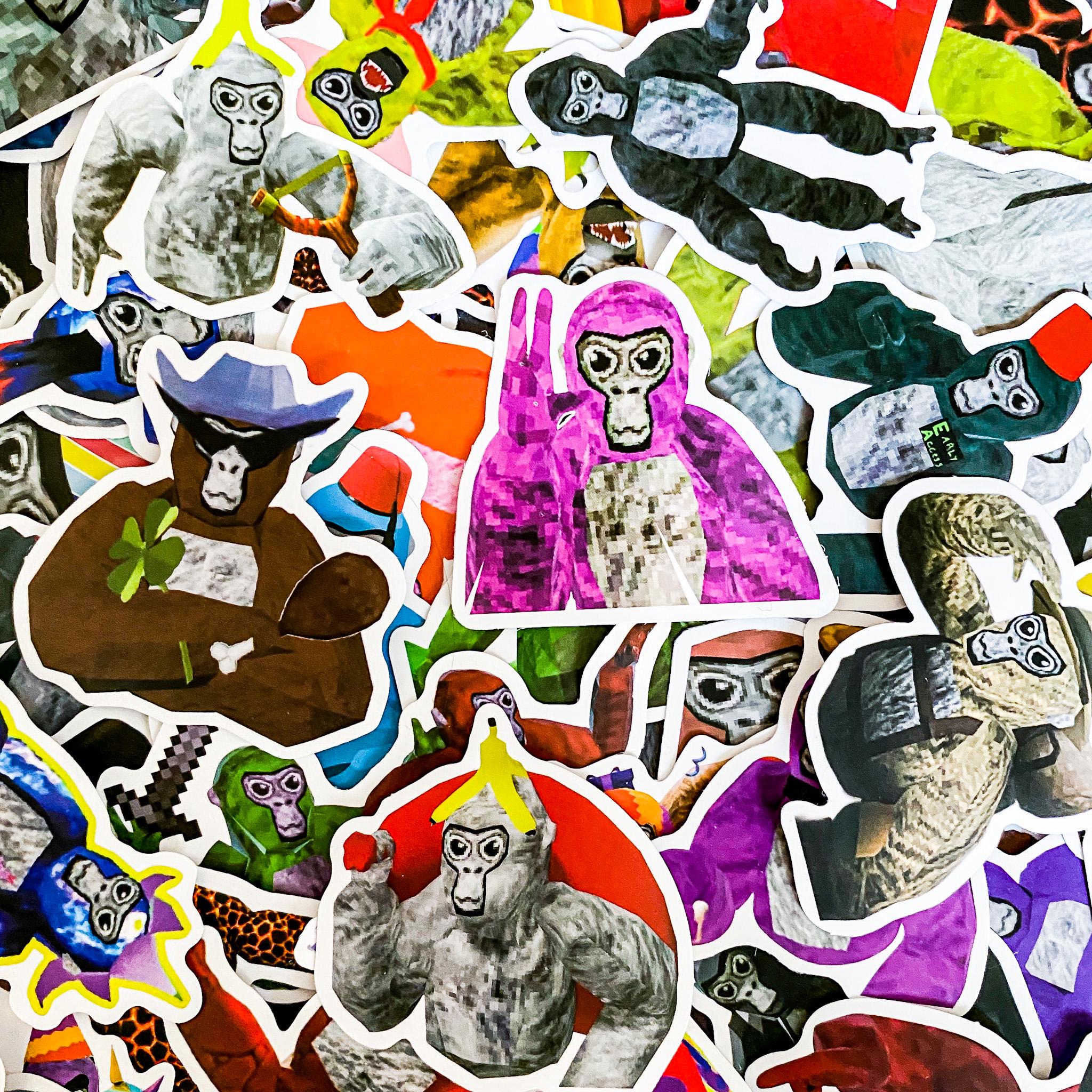 50 Random Gorilla Meme Stickers, Funny Gorilla Stickers, Waterproof Art ...