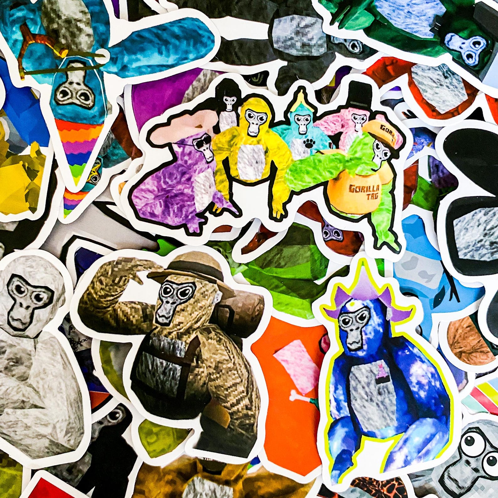 50 Random Gorilla Meme Stickers, Funny Gorilla Stickers, Waterproof Art ...