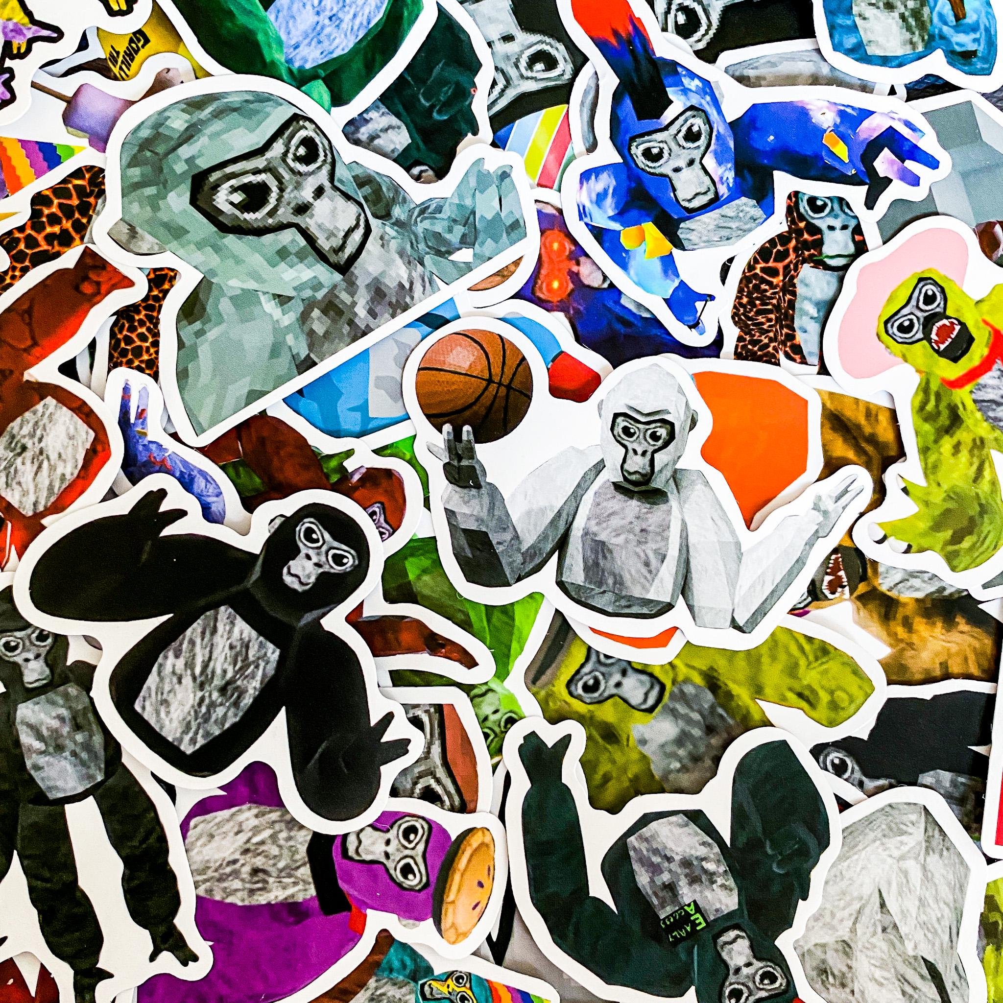 50 Random Gorilla Meme Stickers, Funny Gorilla Stickers, Waterproof Art ...