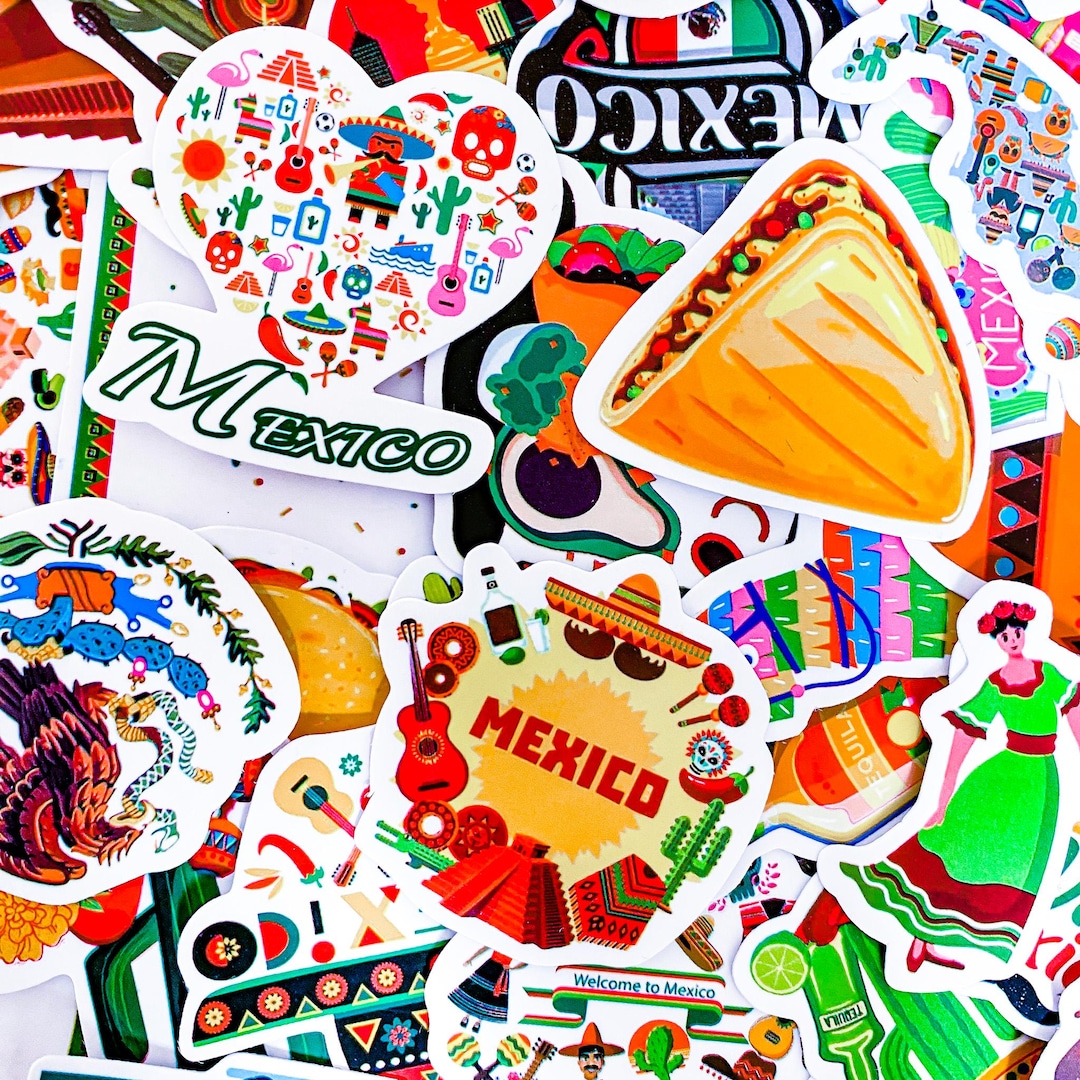 50 Random Mexico Culture Stickers, Cultural Stickers for Journaling ...