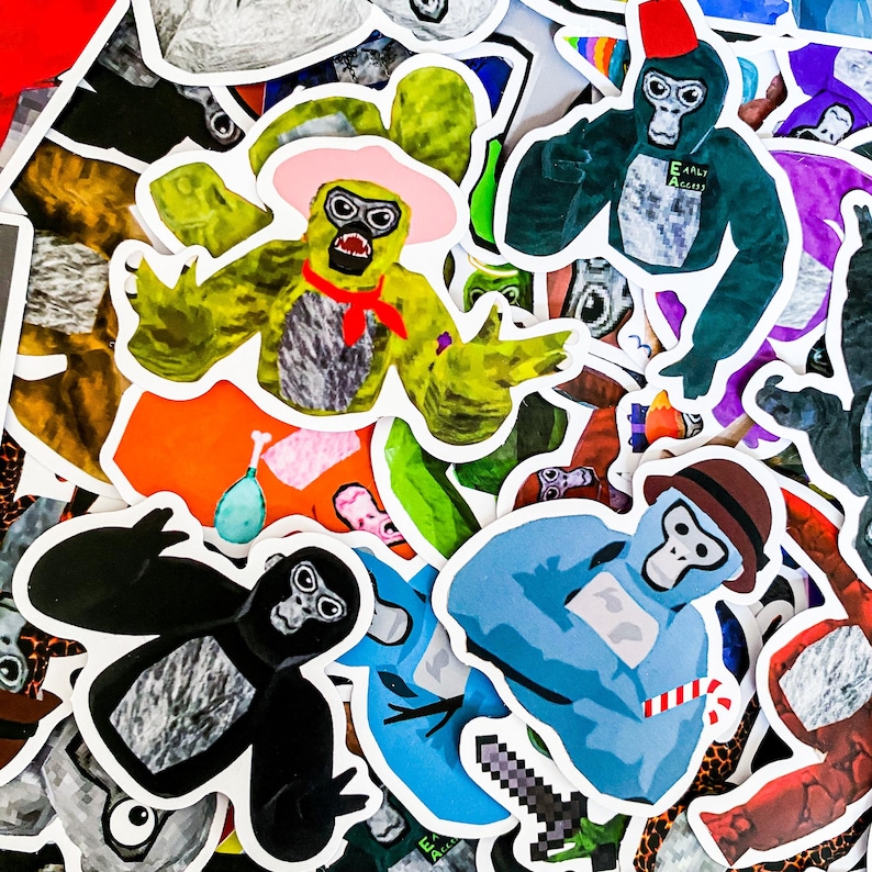 50 Random Gorilla Meme Stickers, Funny Gorilla Stickers, Waterproof Art ...