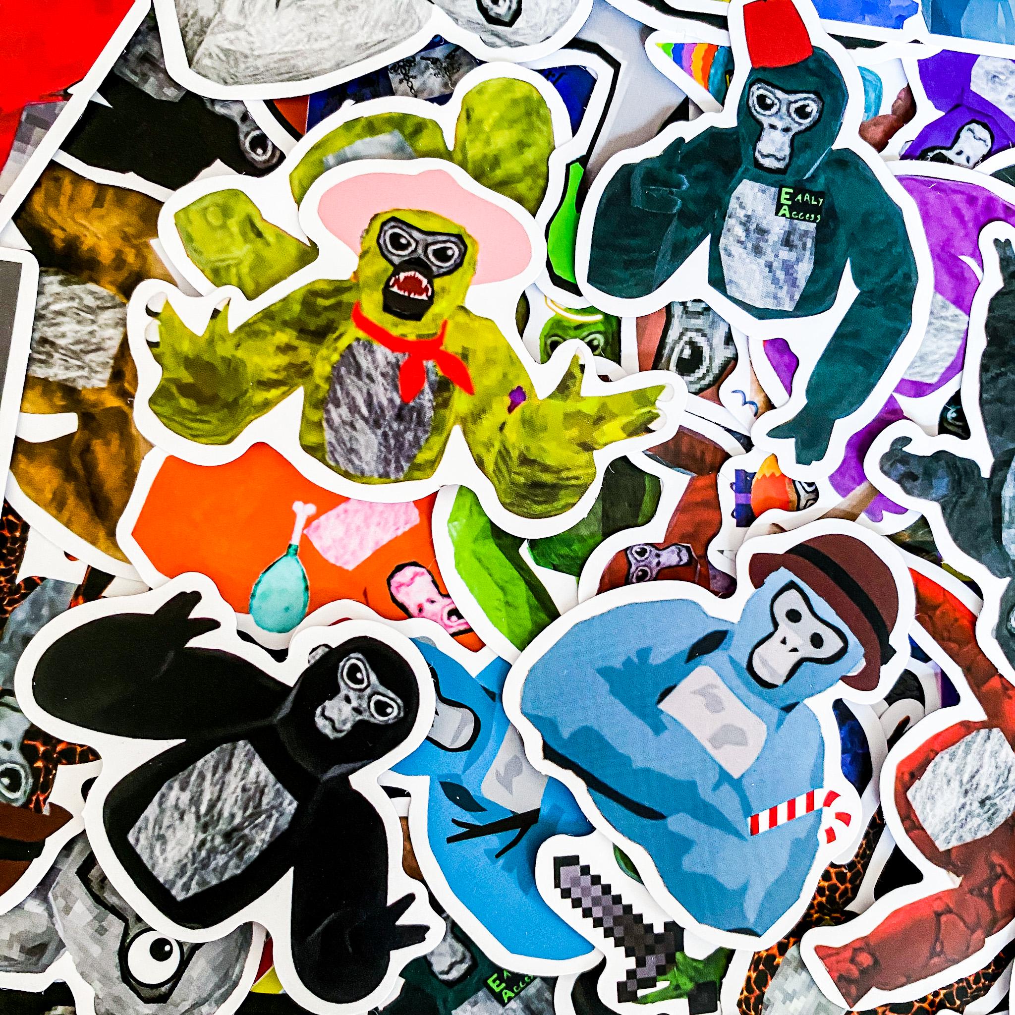 50 Random Gorilla Meme Stickers, Funny Gorilla Stickers, Waterproof Art ...