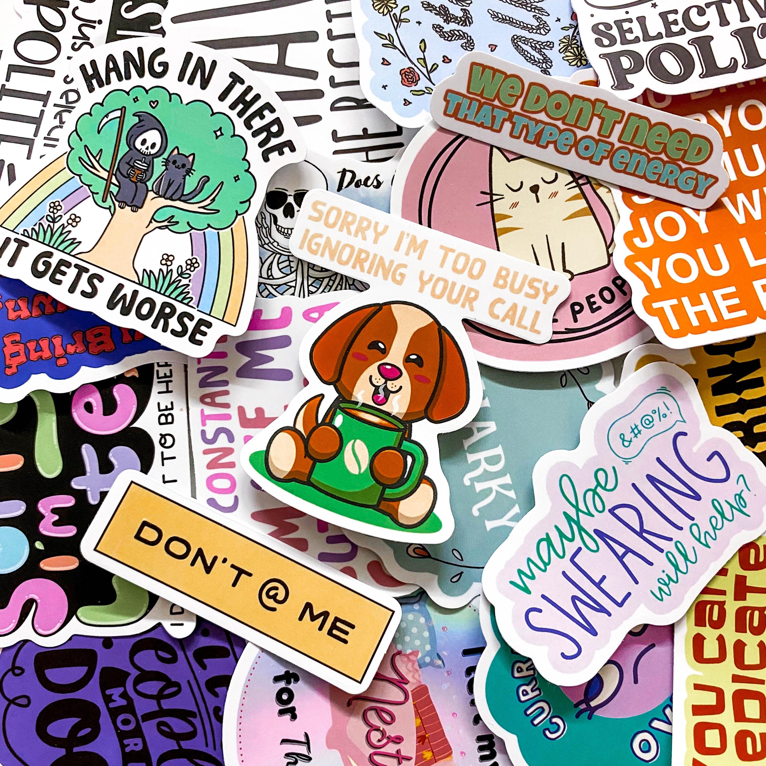 50PCS Sarcastic Humor Stickers, Funny Attitude Stickers, Colorful ...
