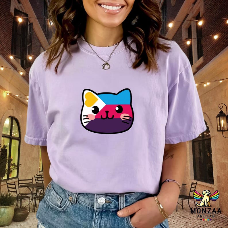 Polyamory Cat Shirt, Cute Kawaii Pride Tee, Comfort Colors LGBT Gift - Etsy