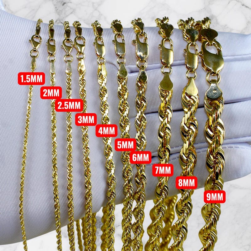Rope 10k Gold Bracelet - Etsy