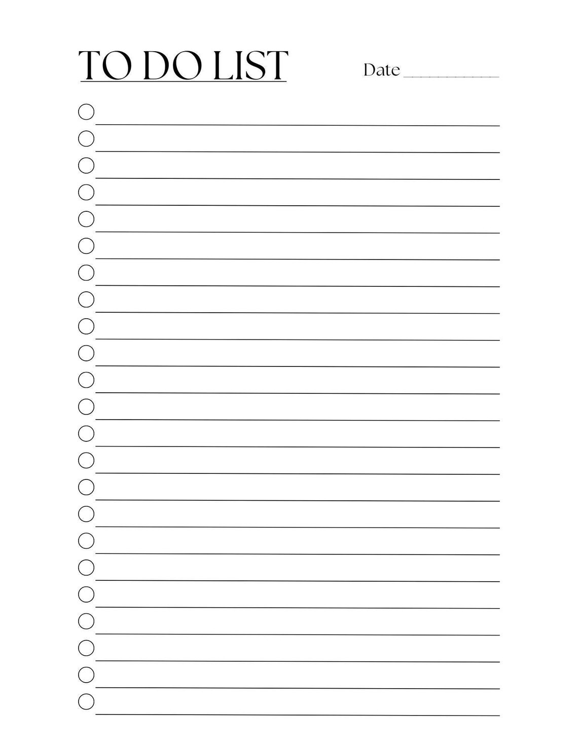 Basic to Do List, Daily Planner, Minimalist Daily/weekly to Do List ...