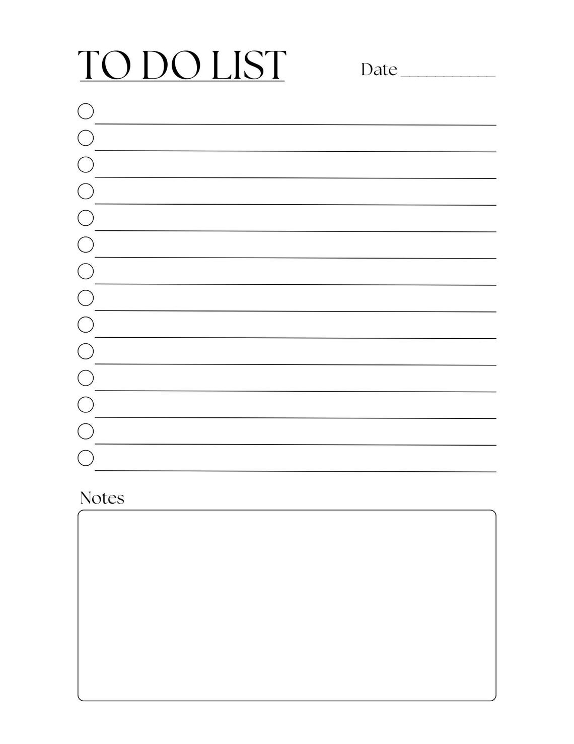Basic to Do List, Daily Planner, Minimalist Daily/weekly to Do List ...