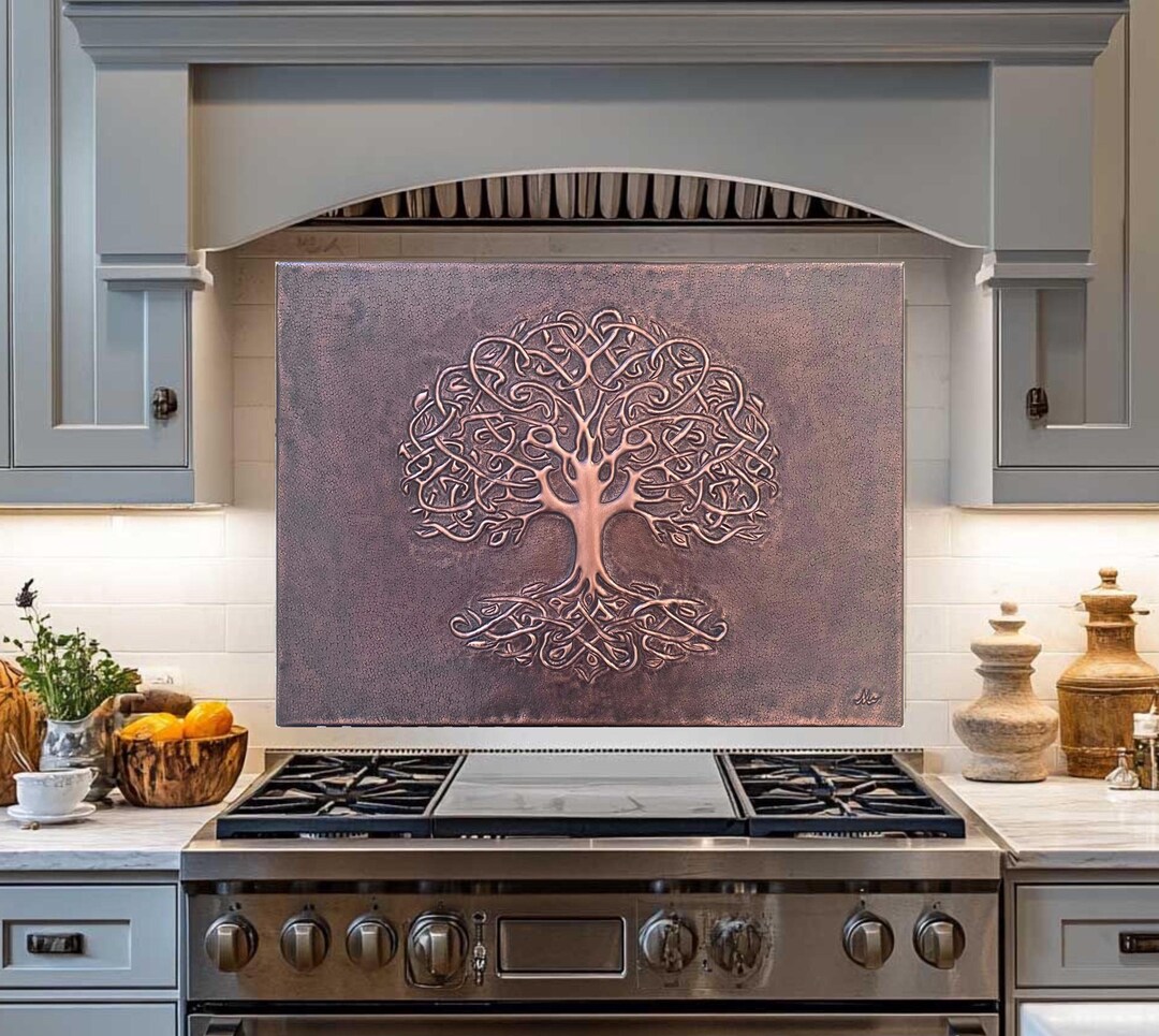 Tree of Life With Roots Copper Wall Art,copper Tree of Life Wall Mural ...