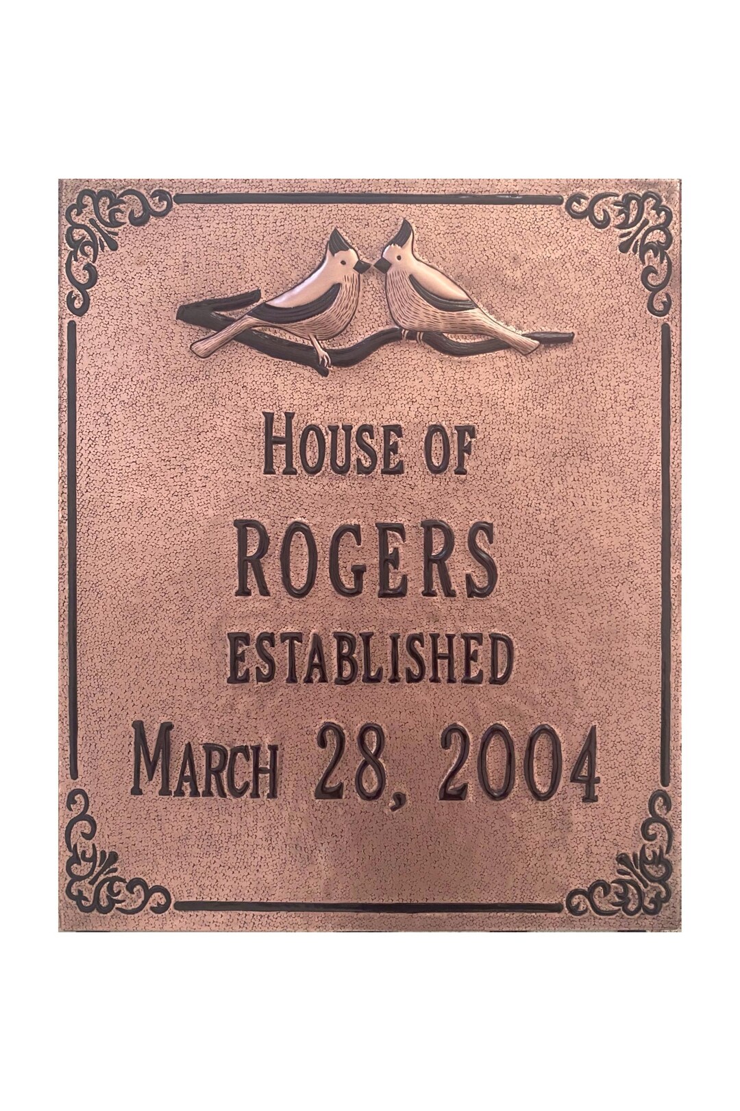 Customized Copper House Sign, Personalized Bird Family Sign, Handmade ...