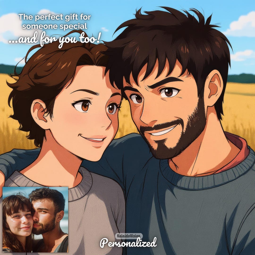 Personalized Anime Portrait From Photo: Custom Digital Art Gift - Etsy