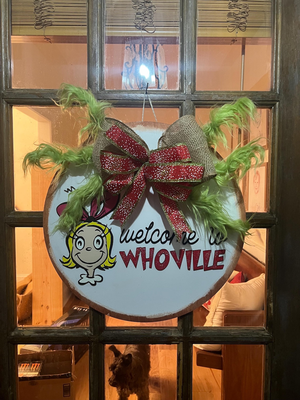 Grinch-themed Whoville Christmas Door Decor Set welcome to Whoville and ...
