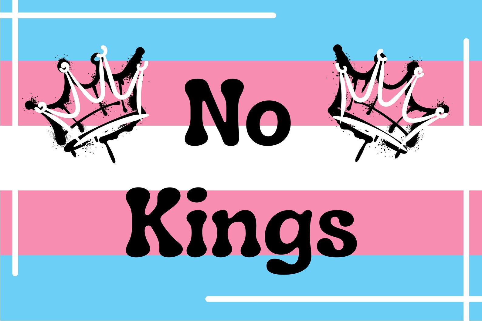 Printable Protest Sign. No Kings Trans Yard Sign - Etsy